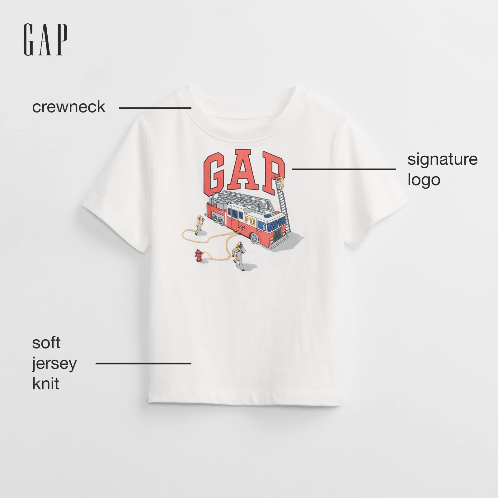 GAP Baby Boys Short Sleeve Logo T-Shirt T Shirt, Huckleberry, 3T US