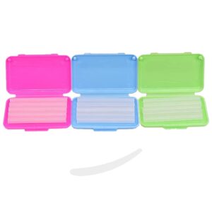 dental wax,orthodontic wax with colorful storage cases(mint,apple,strawberry).dental patient wax applicator scraper kit(white).for braces aligners wearer,oral dental appliances,damaged teeth(3+1pack)