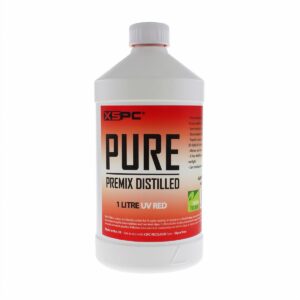 xspc pure premix distilled pc coolant, 1 liter, uv red