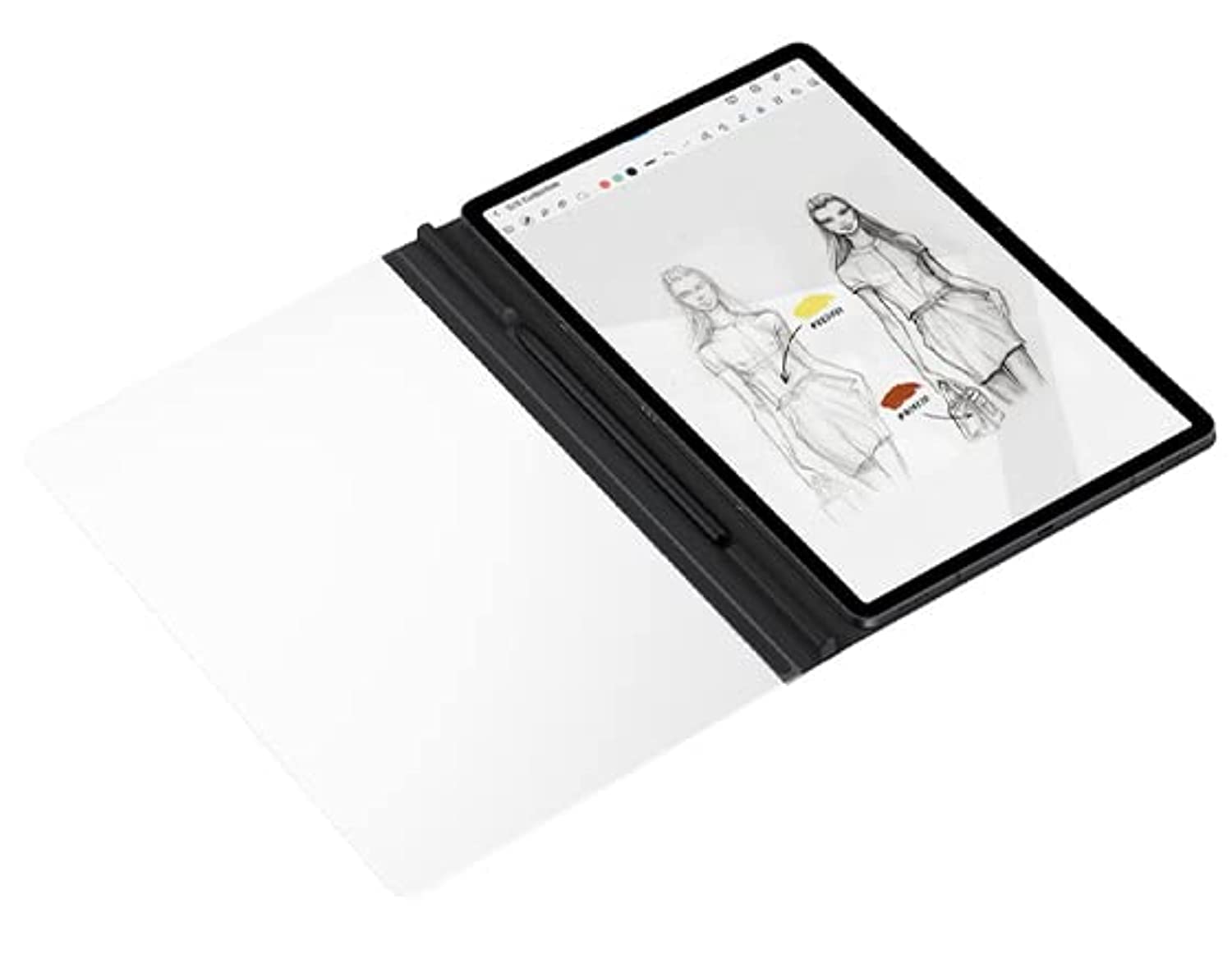 SAMSUNG Galaxy Tab S8+ Note View Cover, Protective, Touch Sensitive, Rests Over Tablet Screen, S Pen Holder, Magnetic, US Version, Black