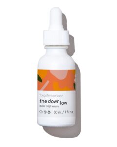 forgotten skincare the down low inner thigh serum for razor burn, ingrown hairs & dark spots on bikini area