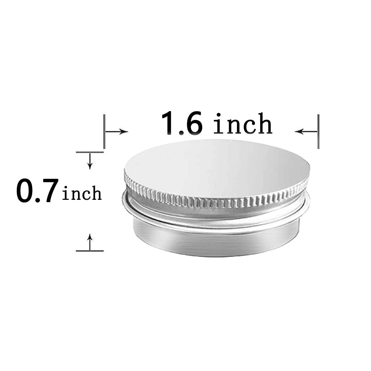 30 Pack 0.5 oz Aluminum Tin Jar with Screw Lid 15 ml Round Refillable Containers