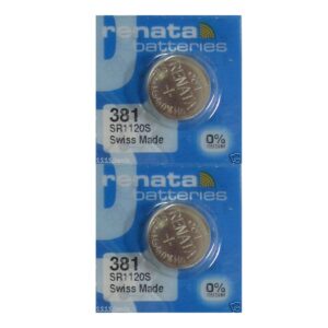 renata 381 sr1120sw batteries - 1.55v silver oxide 381 watch battery (2 count)