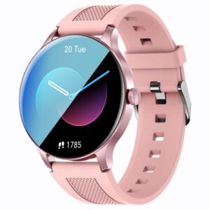 smart watch ny20 – pink, women fashion fitness sport smart watch pink. 360x360 hd screen with ip68 waterproof and shows heart rate. (shelf stock number) #2