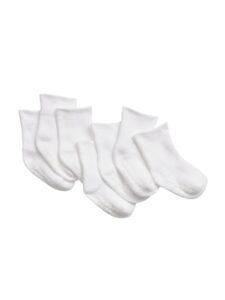 gap unisex baby organic cotton first favourite socks, white 7 pack, 6-12 months us