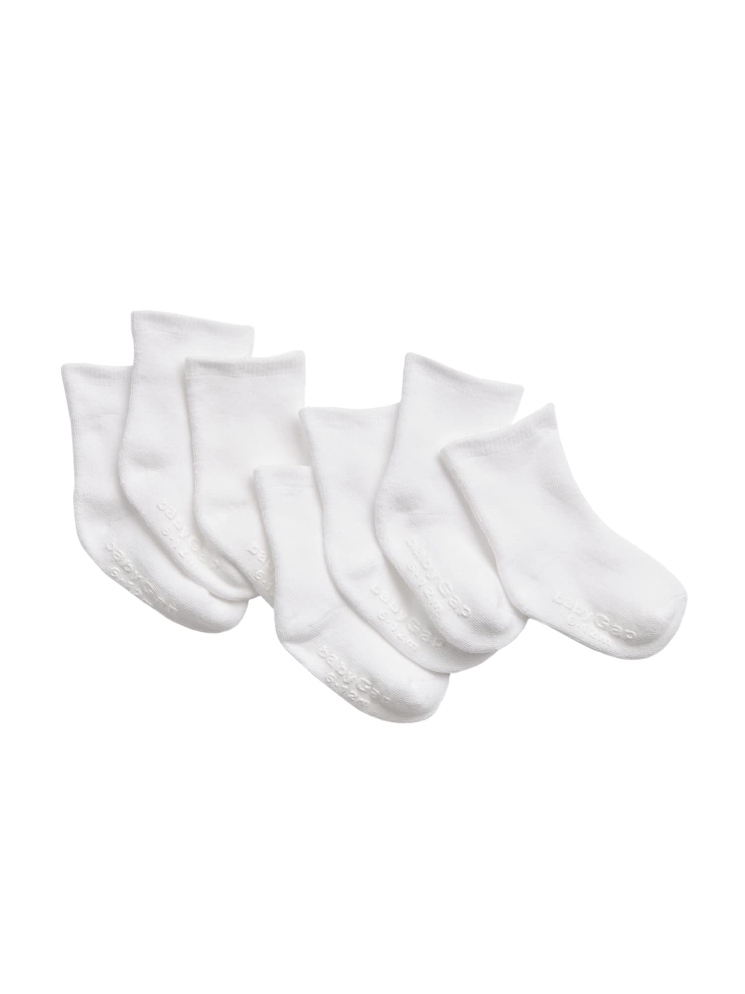 GAP unisex baby Organic Cotton First Favourite Socks, White 7 Pack, 6-12 Months US