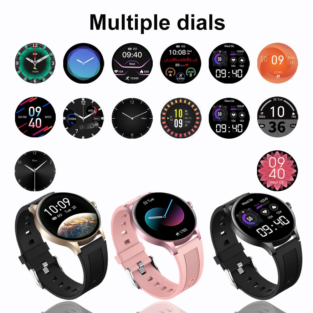 Smart Watch NY20 – Pink, Women Fashion Fitness Sport Smart Watch Pink. 360X360 HD Screen with IP68 Waterproof and Shows Heart Rate. (Shelf Stock Number) #2