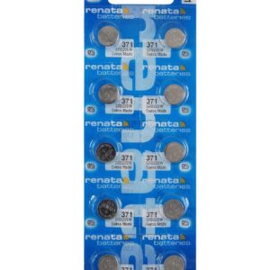 Renata 371 SR920SW Batteries - 1.55V Silver Oxide 371 Watch Battery (10 Count)