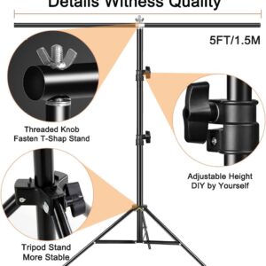 Heysliy Green Screen Kit 6.5 X 5ft, Portable 5 X 6.5 ft Green Screen Backdrop with Stand, Green Screen Stand with Small Greenscreen for Gaming Streaming