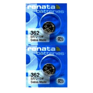 renata 362 sr721sw batteries - 1.55v silver oxide 362 watch battery (2 count)