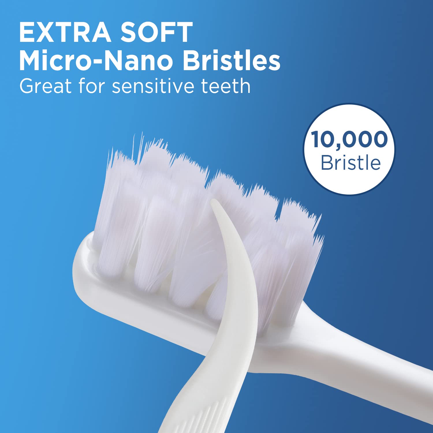 Frekare Extra Soft Toothbrushes for Adults, with 10000 Micro Nano Bristles, for Sensitive Teeth and Gum Recession (Compact Head, 6 Count)