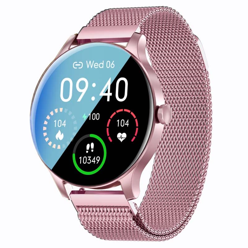 Smart Watch NY20 – Pink, Women Fashion Fitness Sport Smart Watch Pink. 360X360 HD Screen with IP68 Waterproof and Shows Heart Rate. (Shelf Stock Number) #2