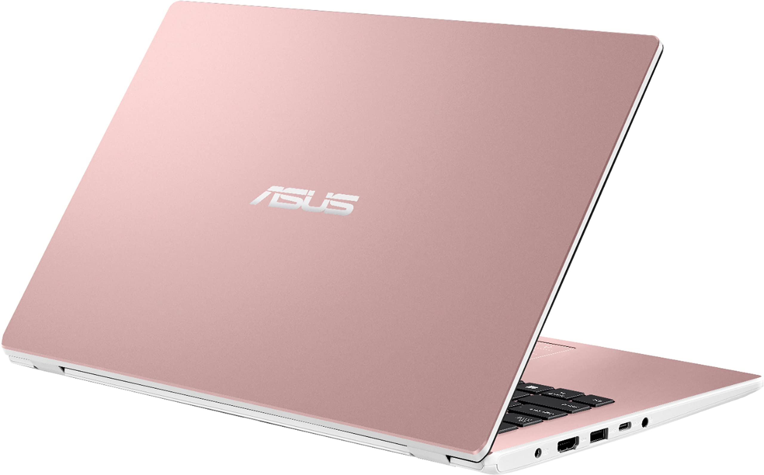 ASUS 2022 E410 14" Thin Light Business Student Laptop Computer, Intel Celeron N4020 Processor, 12Hours Battery, Webcam, Zoom Meeting, Win11 + 1 Year Office 365, Rose Gold (584GB Storage)