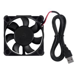 DWEII 2-Pack 50mm Fan 5V USB Brushless DC Cooling Fan, 5V Brushless DC Cooling Fan for Projector Humidifier Aromatherapy Small Appliances Series Replacement