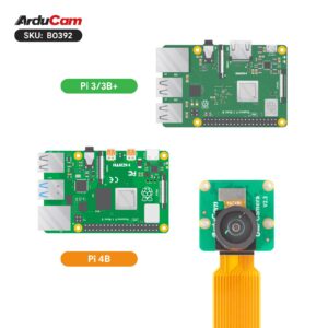 Arducam 8MP IMX219 175 Degree Ultra Wide Angle for Raspberry Pi Camera Module, Compatible with Raspberry Pi 5, 4 Model B, Pi 3/3B+, and Pi Zero 2W