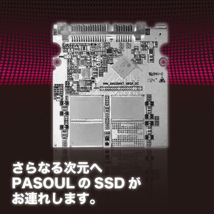 PASOUL SSD 512GB Internal 2.5" SATA 3.0 6GB/s Compliant 3D NAND Max Read 550MB/s Max Write 480MB 7mm Thickness