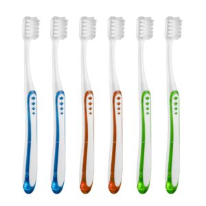 frekare extra soft toothbrushes for adults, with 10000 micro nano bristles, for sensitive teeth and gum recession (compact head, 6 count)