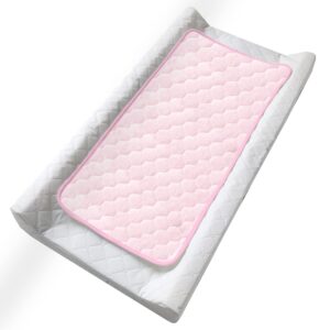 Waterproof Changing Pad Liners, 26" x 13" Hypoallergenic & Reusable Ultra Soft Changing Table Cover Liners , 3 Pack Portable Baby Diaper Change Mat - Pink