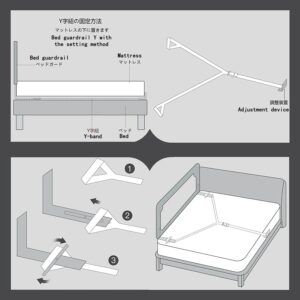 SeseYii Baby Bed Rail with Safety Y-Strap Extra Long Twin Full Queen King Size Infants Toddlers Guardrail with Reinforce Anchor (Grey, 55 inch)