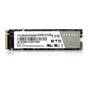 pasoul ssd 512gb nvme m.2 2280 pcie gen 3.0 x2 3d tlc power saving up to 2000mb/s write up to 1200mb pamnvmem2-512