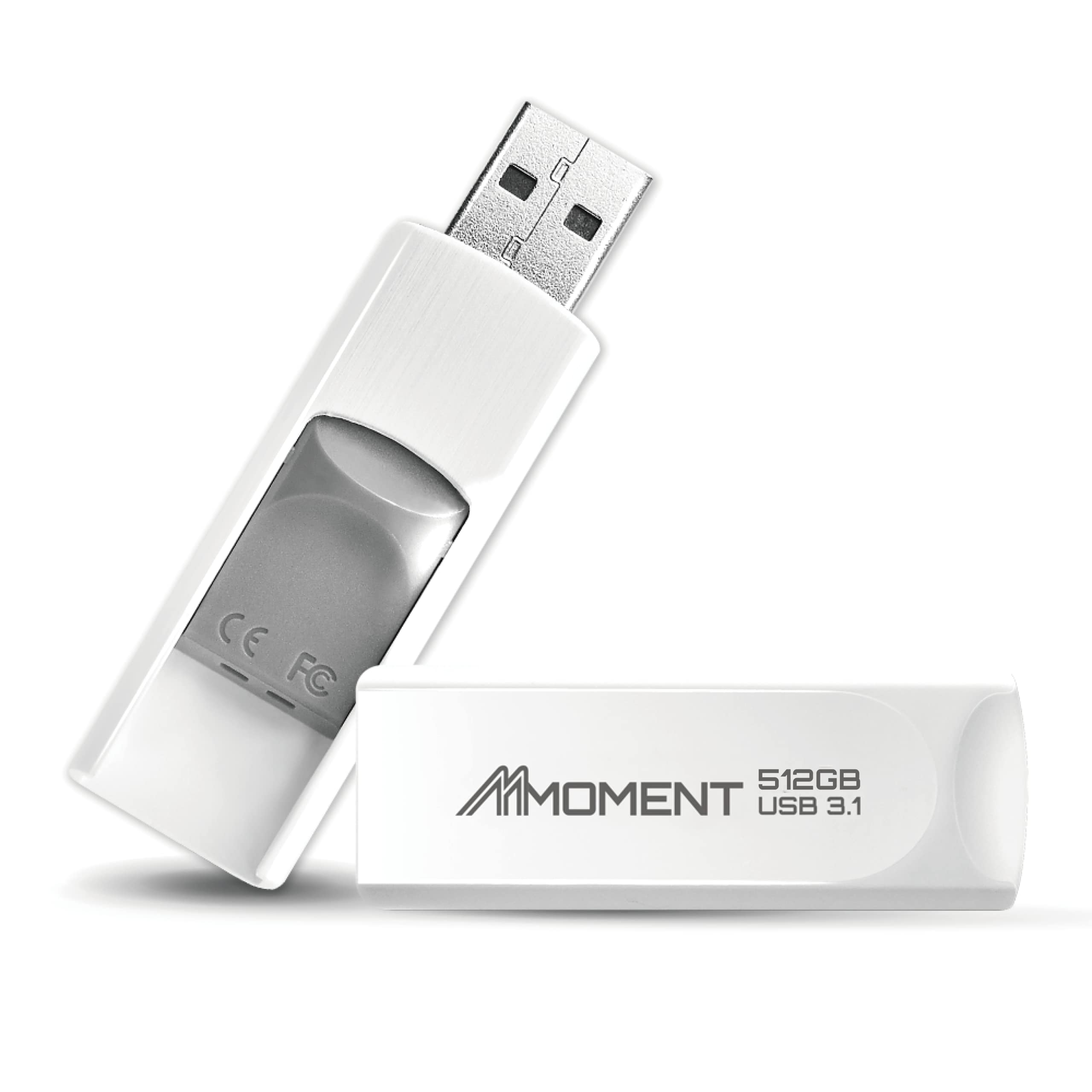 MMOMENT MU39 512GB USB 3.1 Gen1 Flash Drive, Read Speed up to 100MB/s, Retractable Design Thumb Drive