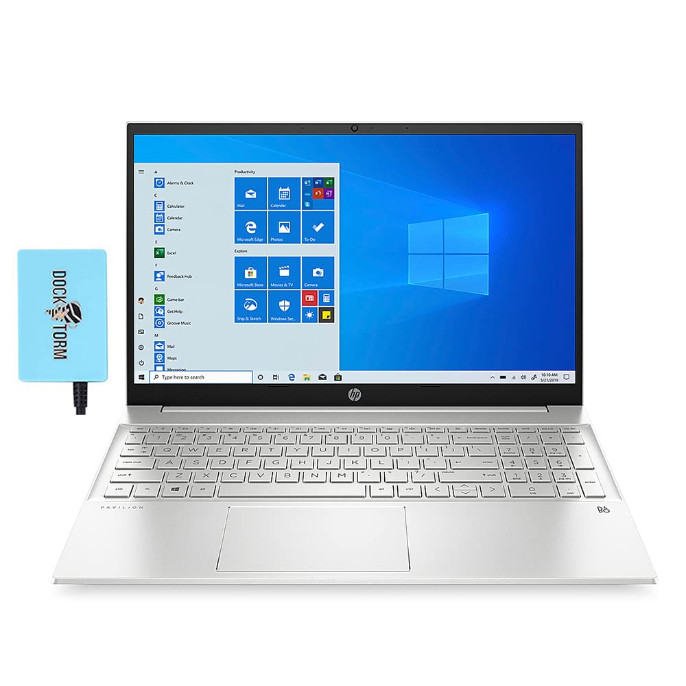 HP Pavilion - 15z-eh100 Home & Business Laptop (AMD Ryzen 7 5700U 8-Core, 16GB RAM, 512GB PCIe SSD, AMD Radeon, 15.6" 60Hz Full HD (1920x1080), Fingerprint, WiFi, Bluetooth, Win 11 Pro) (Renewed)