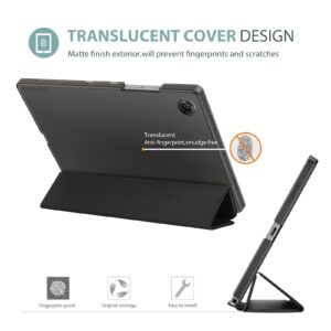 ProCase Smart Case for Galaxy Tab A8 10.5 Case with Tempered Glass Screen Protector(SM-X200 X205 X207), Slim Stand Hard Shell Protective Smart Cover for Galaxy Tab A8 10.5" Tablet 2022 -Black