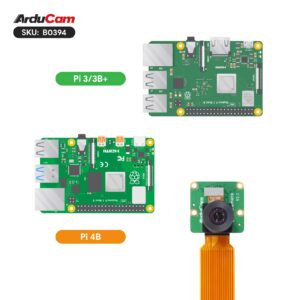 Arducam 8MP IMX219 Camera Module for Raspberry Pi, with Low Distortion 105°(D) FOV M12 Lens, Compatible with Raspberry Pi 5, 4 Model B, Pi 3/3B+, Pi Zero 2W and More