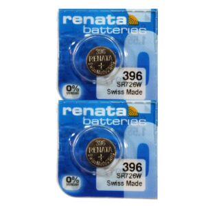 renata 396 sr726w batteries - 1.55v silver oxide 396 watch battery (2 count)