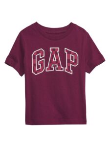 gap baby boys short sleeve logo t-shirt t shirt, huckleberry, 3t us