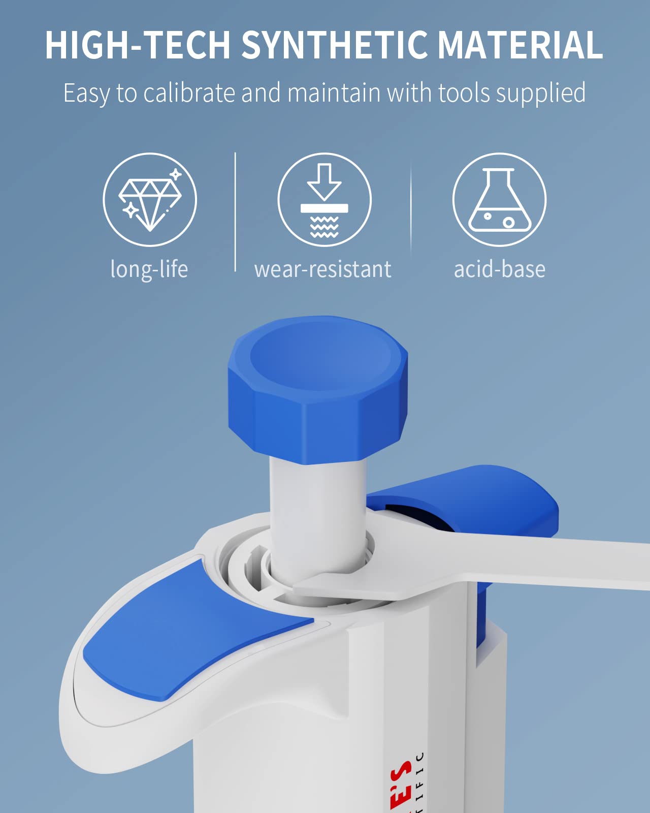 Adjustable Pipettes 20-200μl, Single Channel Pipette Lab Micropipettes Variable Volume, Four E's Scientific