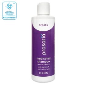 Prosoria Medicated Shampoo Relieves and Prevents Flaking, Scaling, Dry, Itchy Scalp Psoriasis Symptoms and Dandruff while Revitalizing and Moisturizing Scalp and Hair. Maximum Strength 6oz bottle