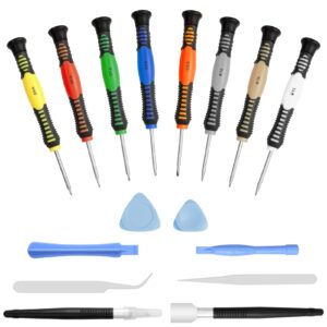 nutjam set of 16 precision screwdriver kit, professional phone repair tool for apple, iphone, ipad, macbook, samsung, computers, watch, laptops