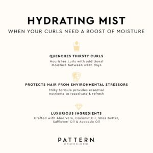 PATTERN Beauty by Tracee Ellis Ross Hydrating Mist w Avocado Oil for Curly Hair 3a-4c, 12 fl oz