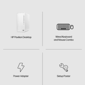 HP Pavilion Desktop PC, 12th Gen Intel Core i7-12700, 12 GB SDRAM, 512 GB SSD, Windows 11 Home, Wi-Fi 6 & Bluetooth, 9 USB Ports, Wired Keyboard & Mouse Combo, Pre-Built PC Tower (TP01-3070, 2022)