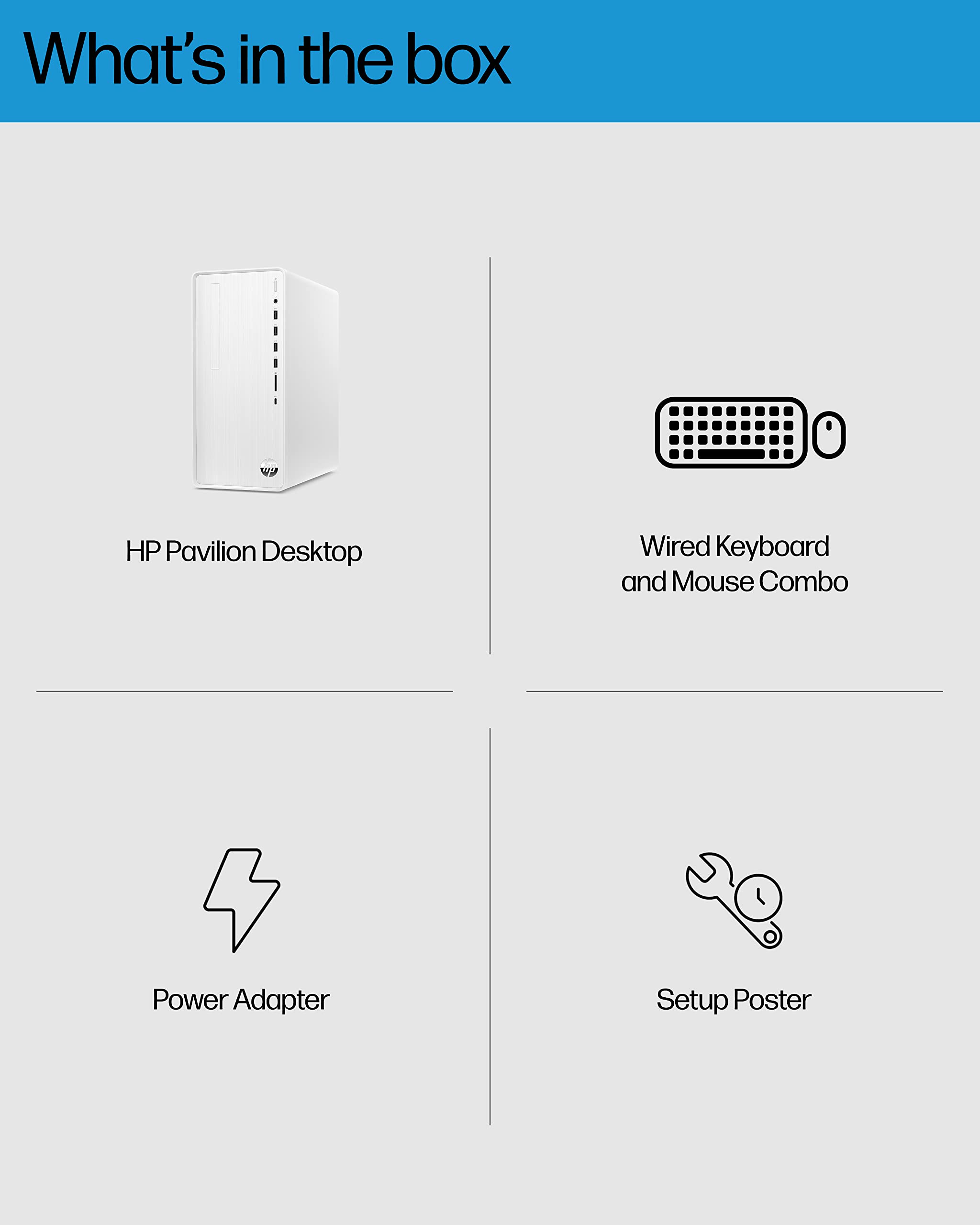 HP Pavilion Desktop PC, 12th Gen Intel Core i7-12700, 12 GB SDRAM, 512 GB SSD, Windows 11 Home, Wi-Fi 6 & Bluetooth, 9 USB Ports, Wired Keyboard & Mouse Combo, Pre-Built PC Tower (TP01-3070, 2022)