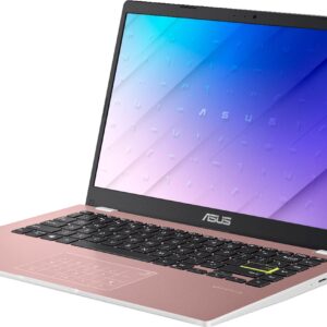 ASUS 2022 E410 14" Thin Light Business Student Laptop Computer, Intel Celeron N4020 Processor, 12Hours Battery, Webcam, Zoom Meeting, Win11 + 1 Year Office 365, Rose Gold (584GB Storage)