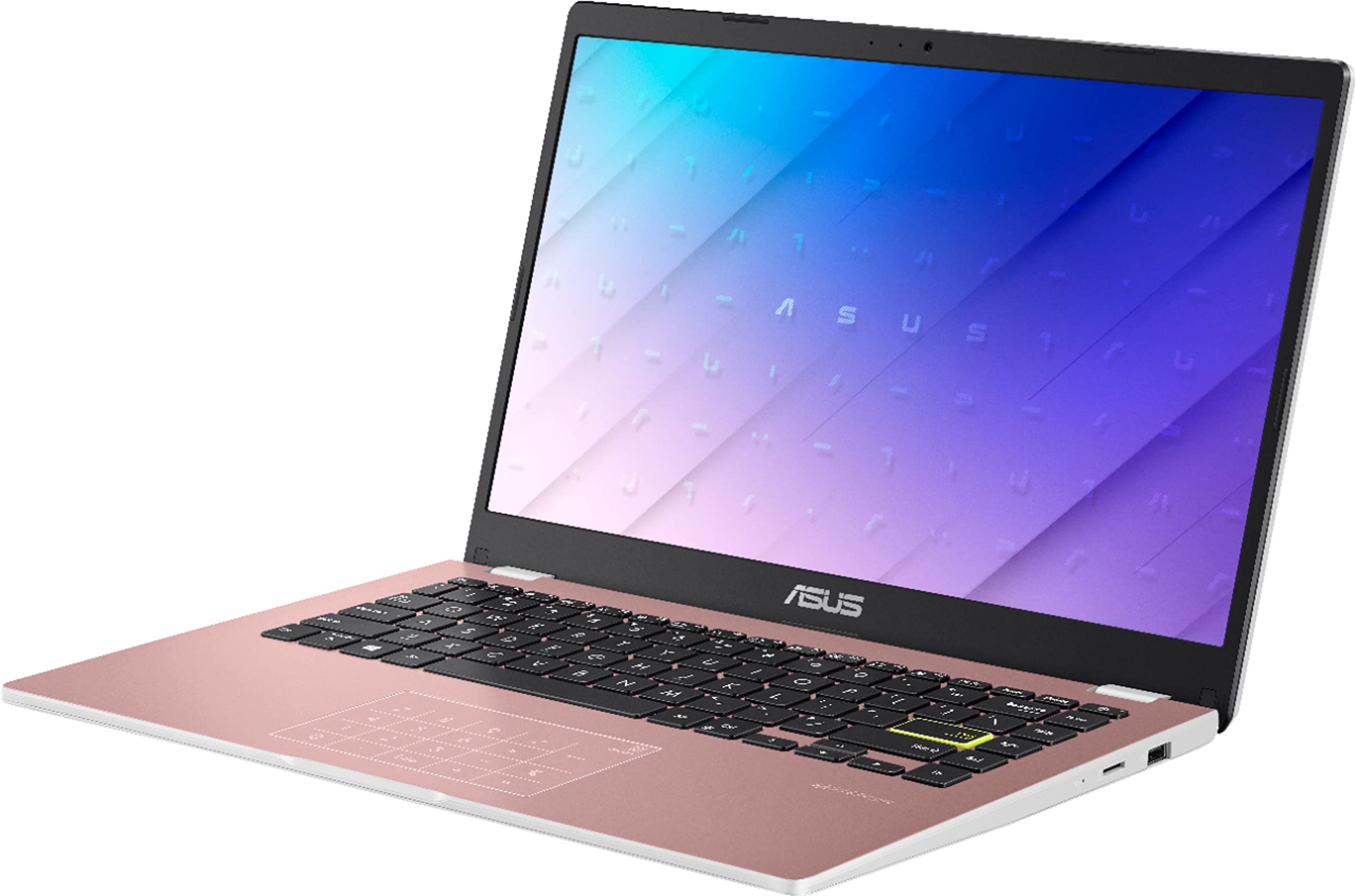 ASUS 2022 E410 14" Thin Light Business Student Laptop Computer, Intel Celeron N4020 Processor, 12Hours Battery, Webcam, Zoom Meeting, Win11 + 1 Year Office 365, Rose Gold (584GB Storage)