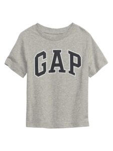 gap baby boys short sleeve logo t-shirt t shirt, light heather grey b08, 18-24 months us