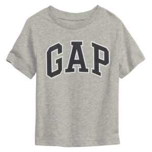 GAP Baby Boys Short Sleeve Logo T-Shirt T Shirt, Light Heather Grey B08, 18-24 Months US