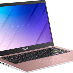 ASUS 2022 E410 14" Thin Light Business Student Laptop Computer, Intel Celeron N4020 Processor, 12Hours Battery, Webcam, Zoom Meeting, Win11 + 1 Year Office 365, Rose Gold (584GB Storage)