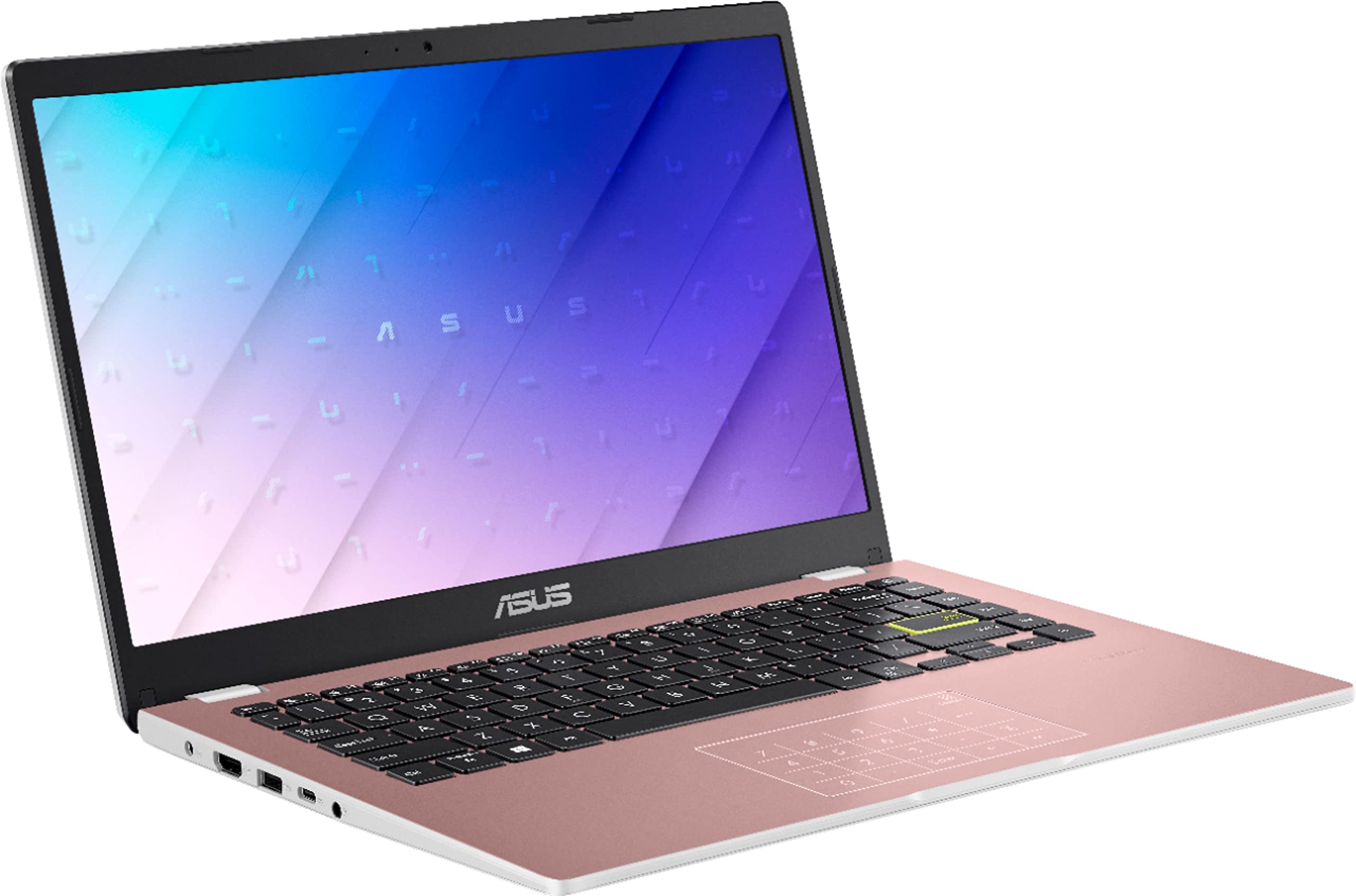 ASUS 2022 E410 14" Thin Light Business Student Laptop Computer, Intel Celeron N4020 Processor, 12Hours Battery, Webcam, Zoom Meeting, Win11 + 1 Year Office 365, Rose Gold (584GB Storage)