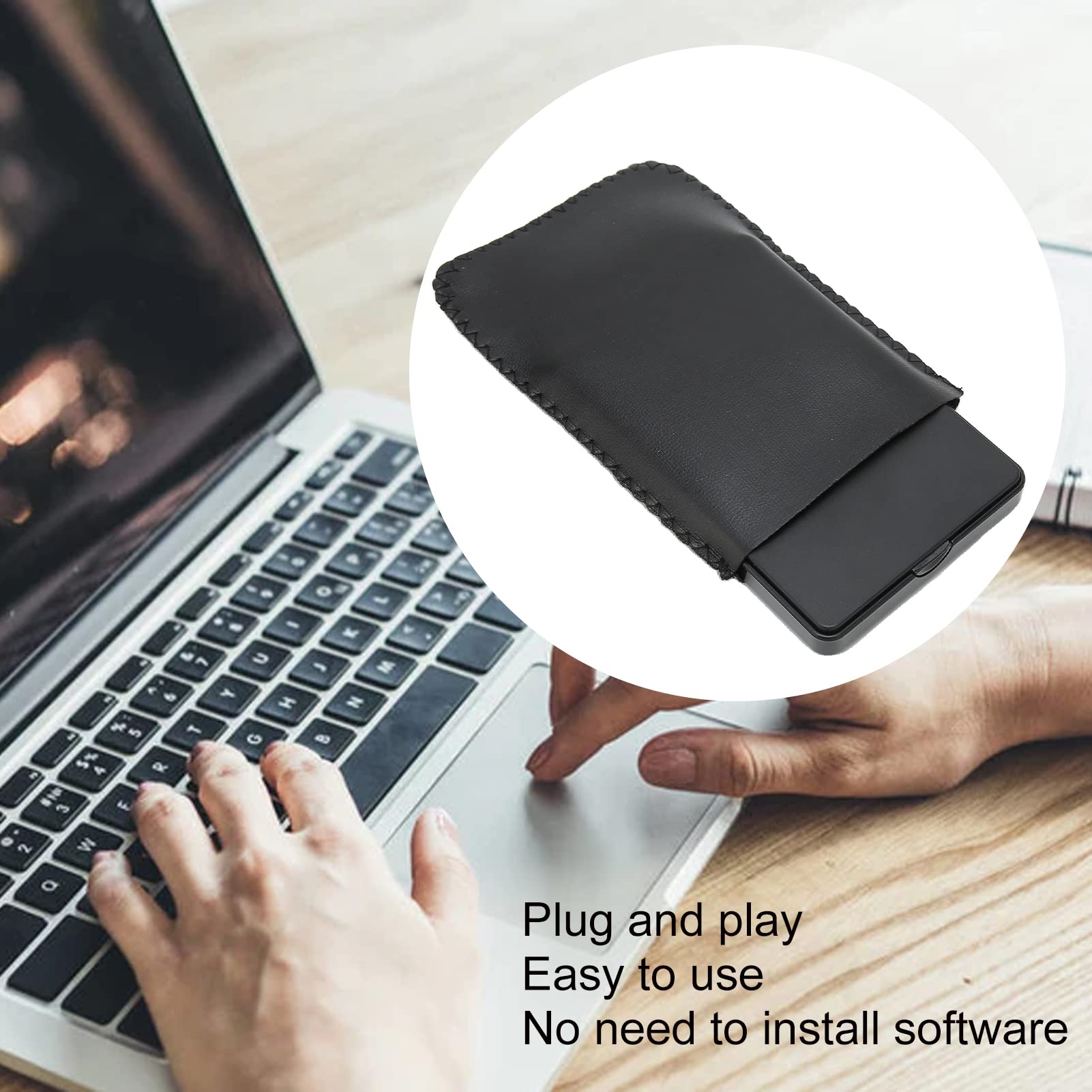 Wuqioei 4TB Portable External Hard Drive, USB 2.0 High Speed Transmission, Suitable for Windows 98/ Windows Se/Windows Me/Windows 2000 /Windows Xp/Win7 /Win8/Win10/OS X OS8.6 and Above(80GB)