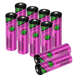 baobute 10pcs 2400mah 3.6v sl-360plc/tl-5903 aa lithium battery for tadiran tl-5903 sl-360 s7-400 er14500 tl-5903 / sl-360v 0