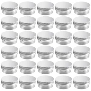 30 pack 0.5 oz aluminum tin jar with screw lid 15 ml round refillable containers