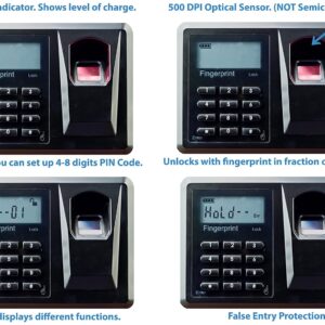 Viking Security Safe VS-35BLA Heavy Duty Biometric Fingerprint LCD Keypad Safe