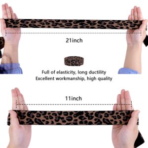 Elastic Bands for Wig Edges - Adjustable Leopard Print Wrap for Laying and Melting Lace Frontal Edges, Comfortable Fit