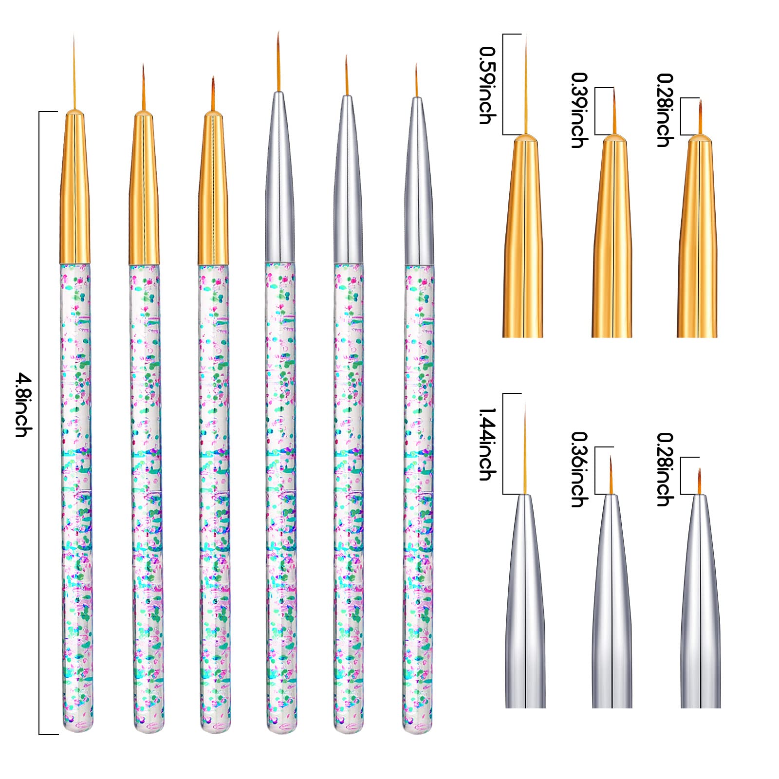 12 Pieces Eyeliner Brushes Set, Slanted Makeup Gel Eyeliner Brush Line Fine Bent Eyeliner Brush Pointed Round Makeup Brush Angled Eyeliner Makeup Tool for Girls Women Cosmetic Applicators