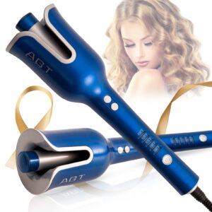 automatic curling iron, 1 inch ceramic hair rollers for long hair, auto rotating curling iron with 5 adjustable temp up to 450℉ & anti-stuck, hot rollers with fast heating for women