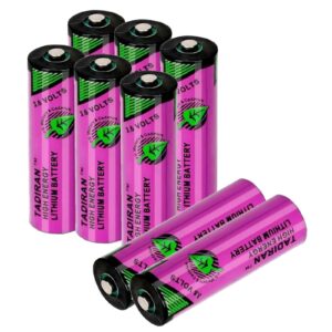 baobute 8pcs 2400mah 3.6v sl-360plc/tl-5903 aa lithium battery for tadiran tl-5903 sl-360 s7-400 er14500 er14505 tl-2100